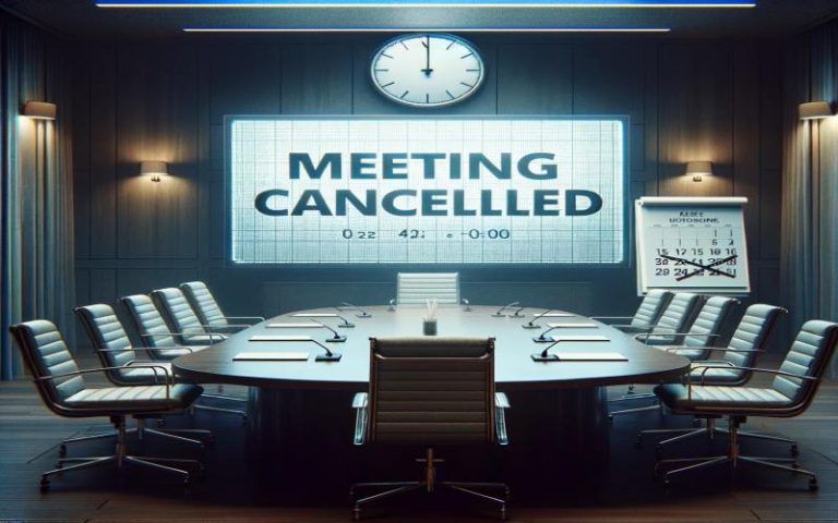 meeting cancellation message example