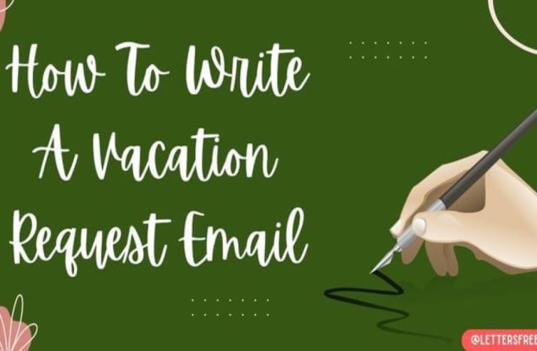 Simple Vacation Request Email